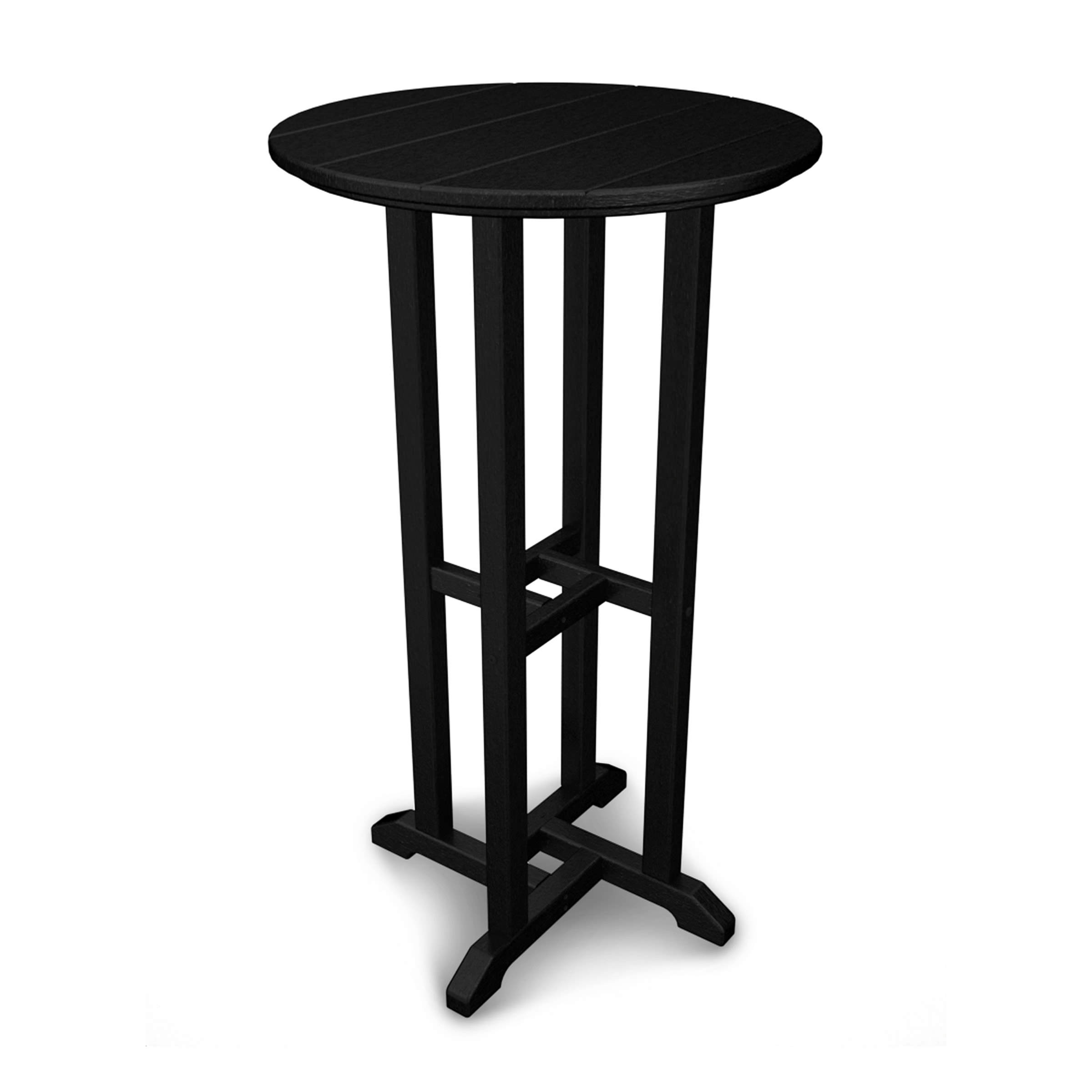 Shop POLYWOOD Traditional Round 24 Inch Bar Height Table - Durable ...